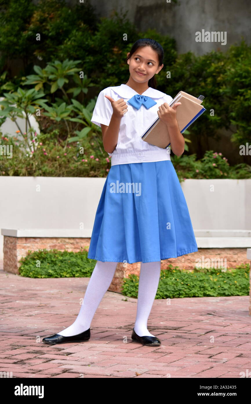A Proud Student Teenager School Girl Stock Photo - Alamy