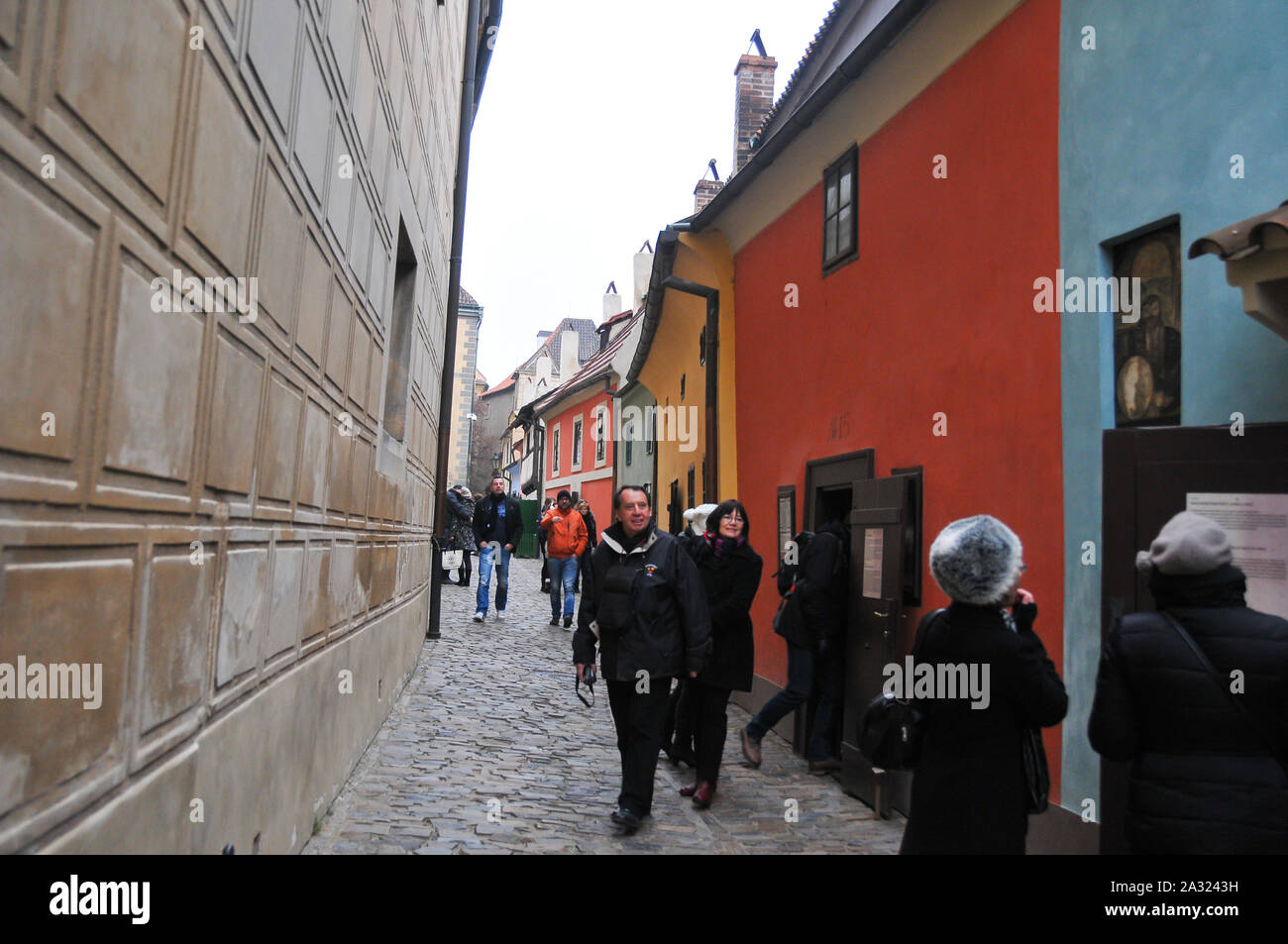 The golden street in Prague Stock Photo - Alamy