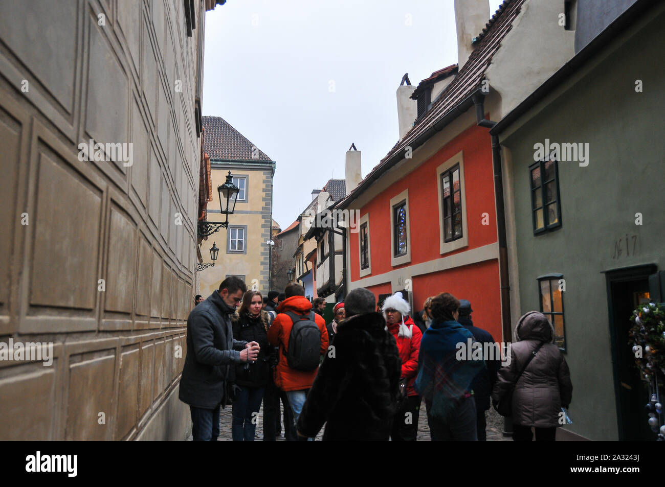 The golden street in Prague Stock Photo - Alamy