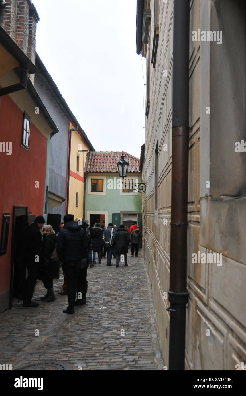 The golden street in Prague Stock Photo - Alamy