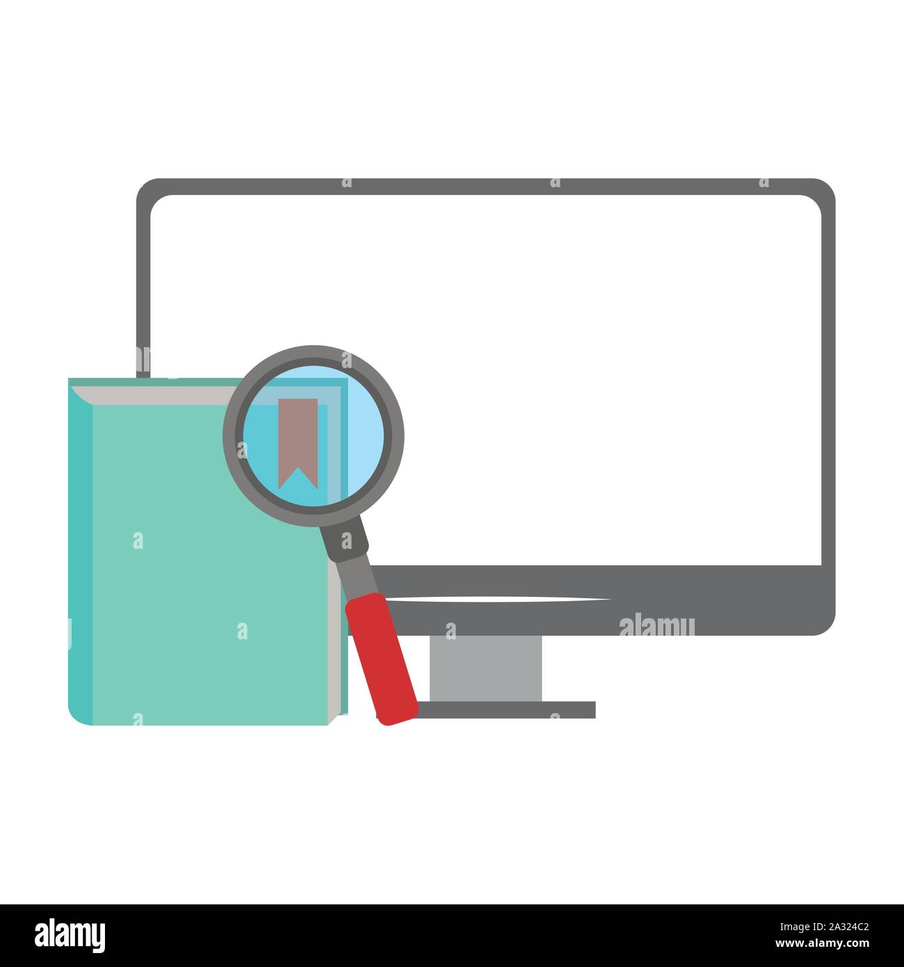 computer and book design Stock Vector Image & Art - Alamy