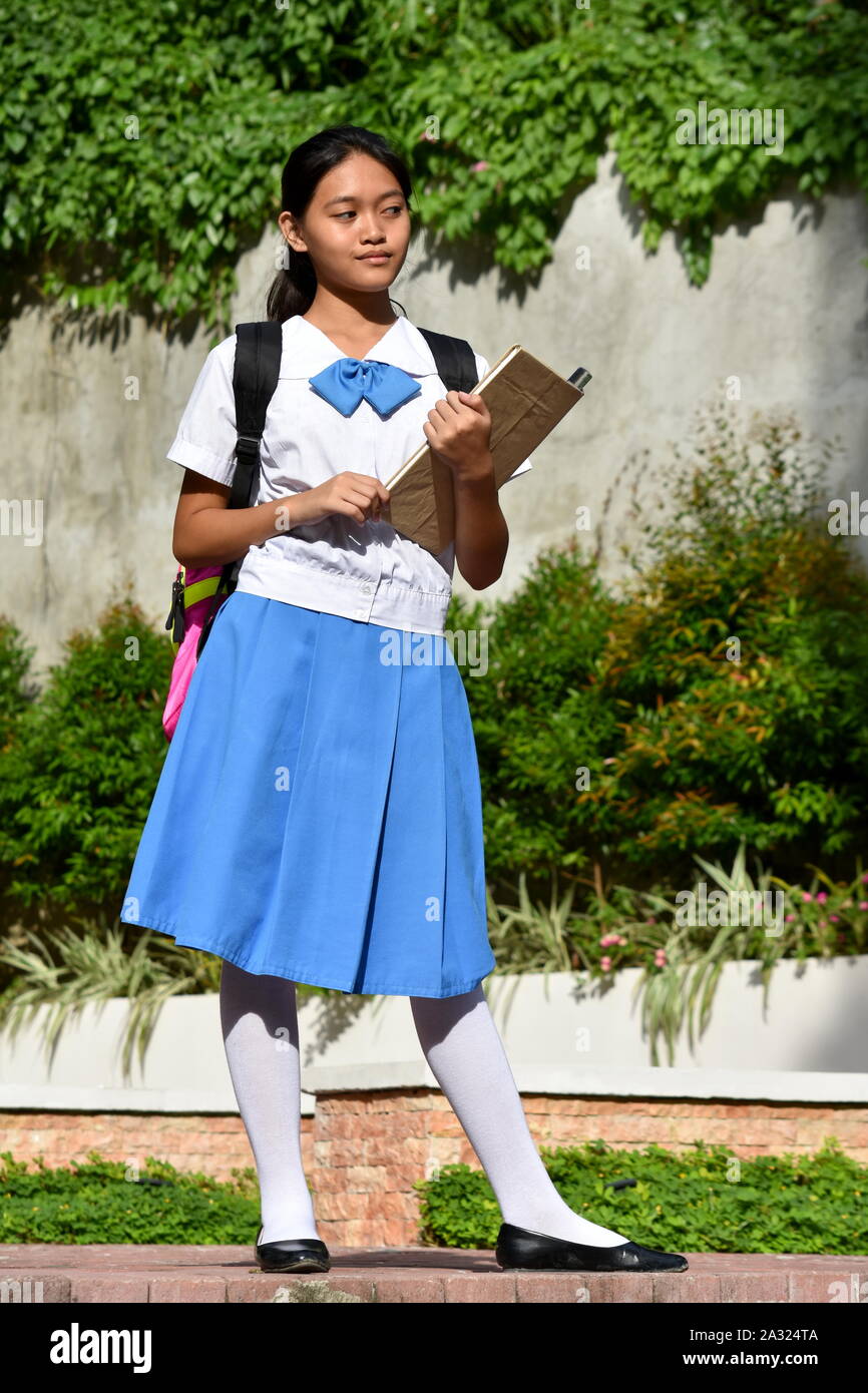 Diverse School Girl Student Teenager Standing Stock Photo - Alamy