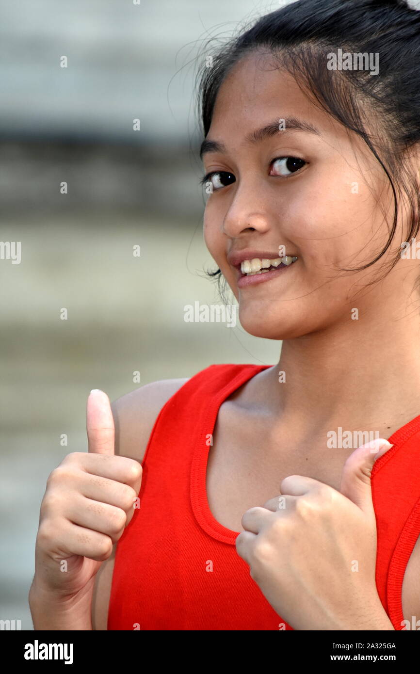 An A Youngster And Happiness Stock Photo - Alamy