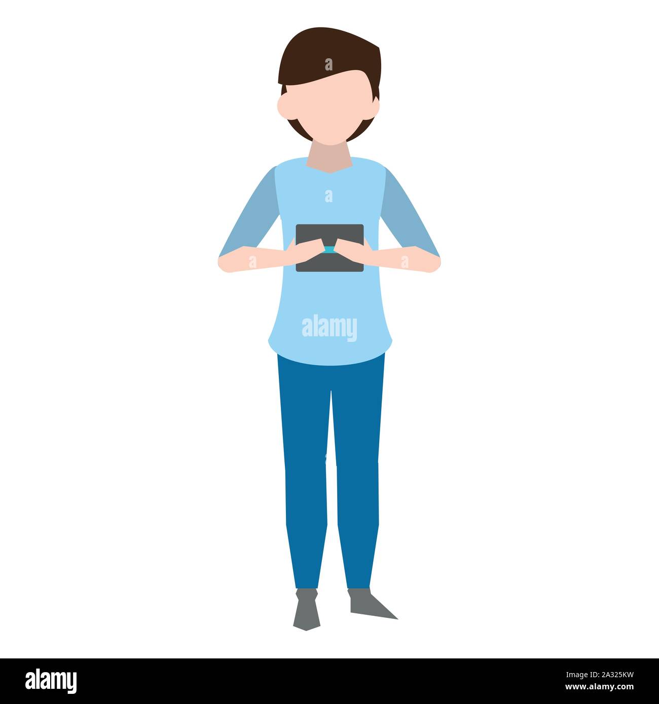 Man boy avatar smartphone Stock Vector Images - Alamy