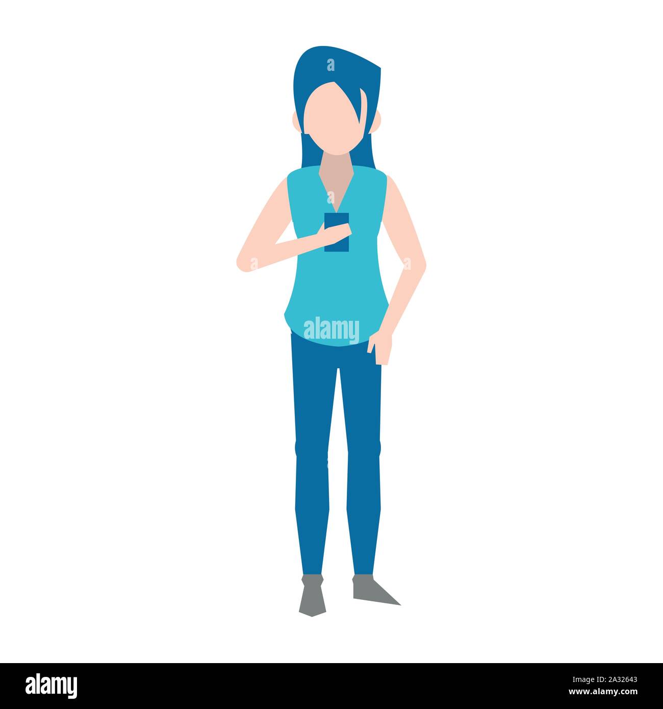 avatar woman and technology design Stock Vector Image & Art - Alamy