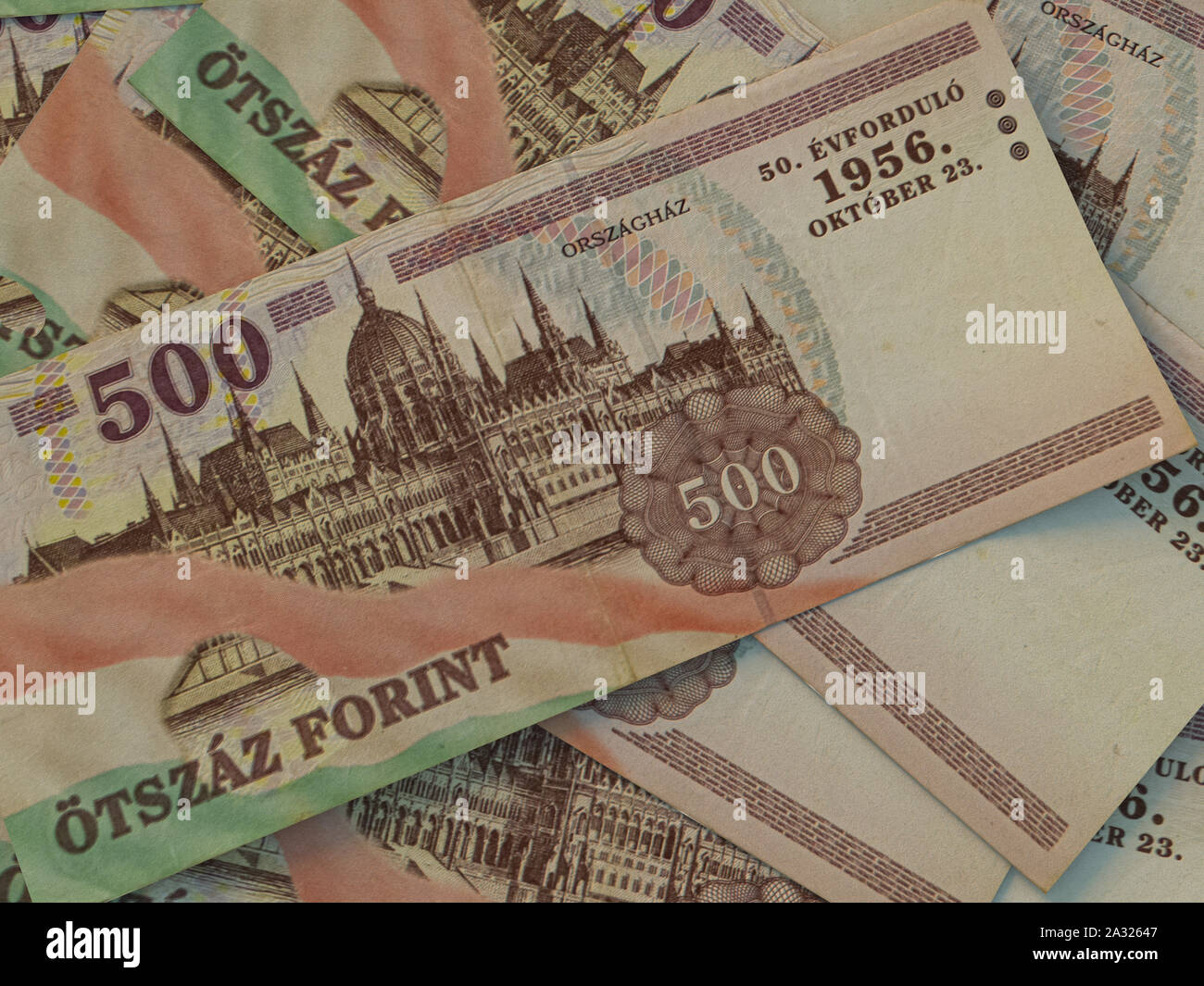 500 Hungarian Forints, business background. HUF. Closeup photo Stock ...