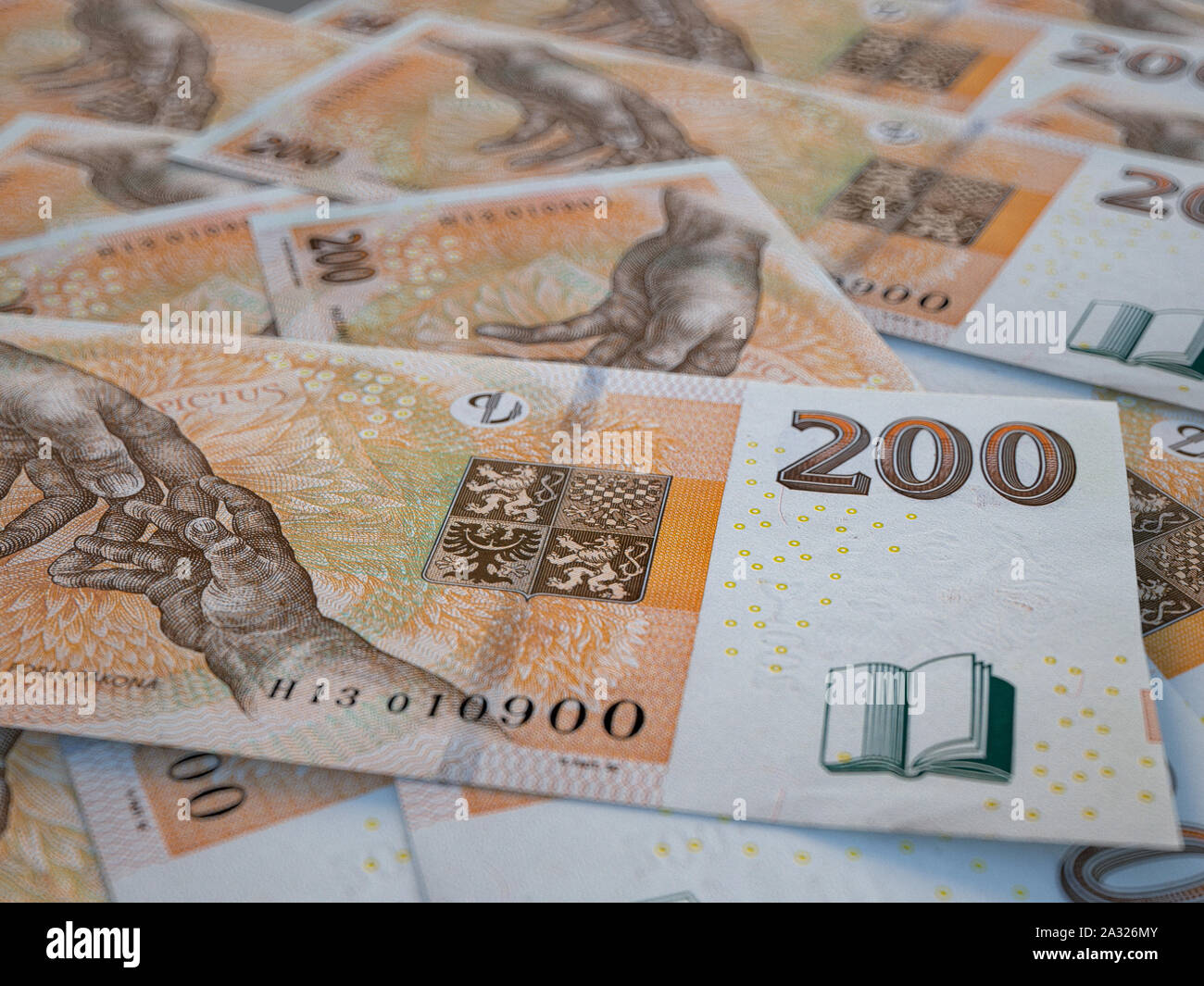 Chech currency. Money of Czesh Republic, financial background. CZK ...