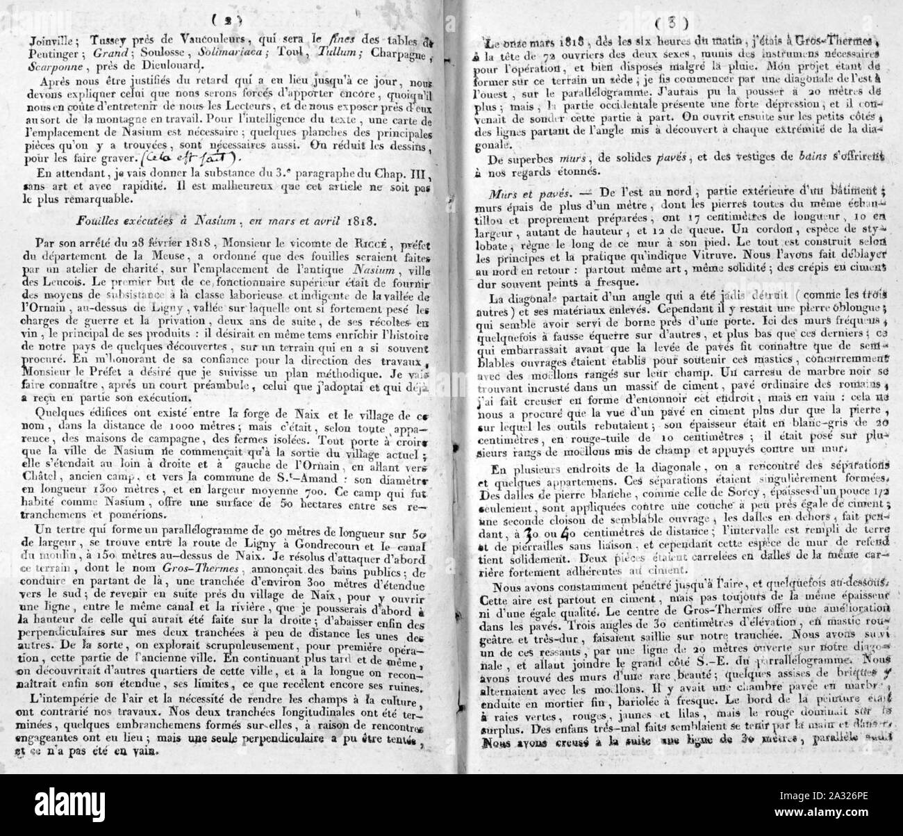 Essai archéologique sur Nasuim 90124 Stock Photo - Alamy