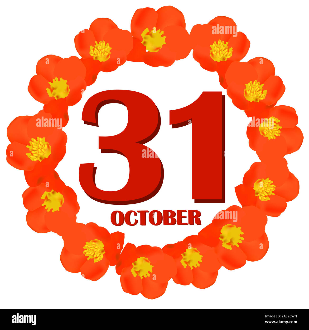 October 31 icon. For planning important day. Banner for holidays and ...