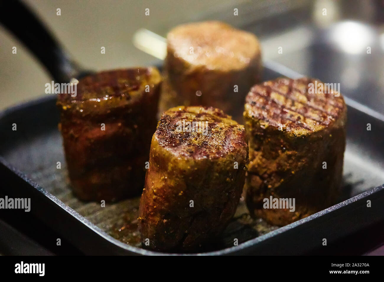 Well done steak served in hi-res stock photography and images - Alamy