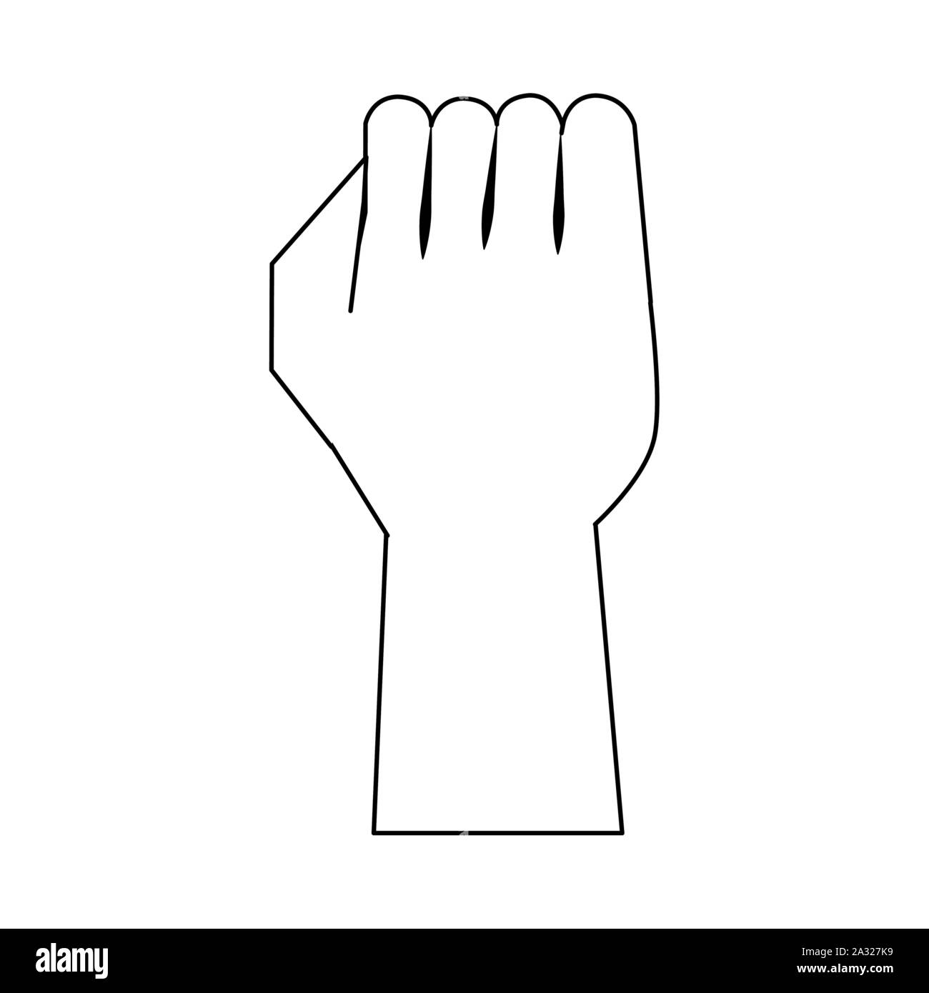 closed hand icon Stock Vector Image & Art - Alamy