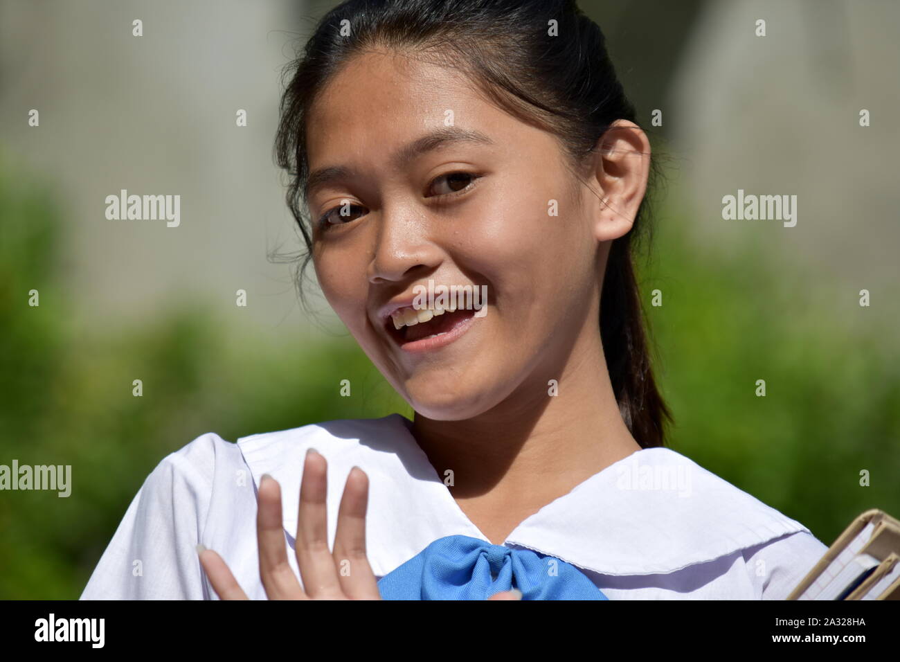 Surprised female student books hi-res stock photography and images - Alamy