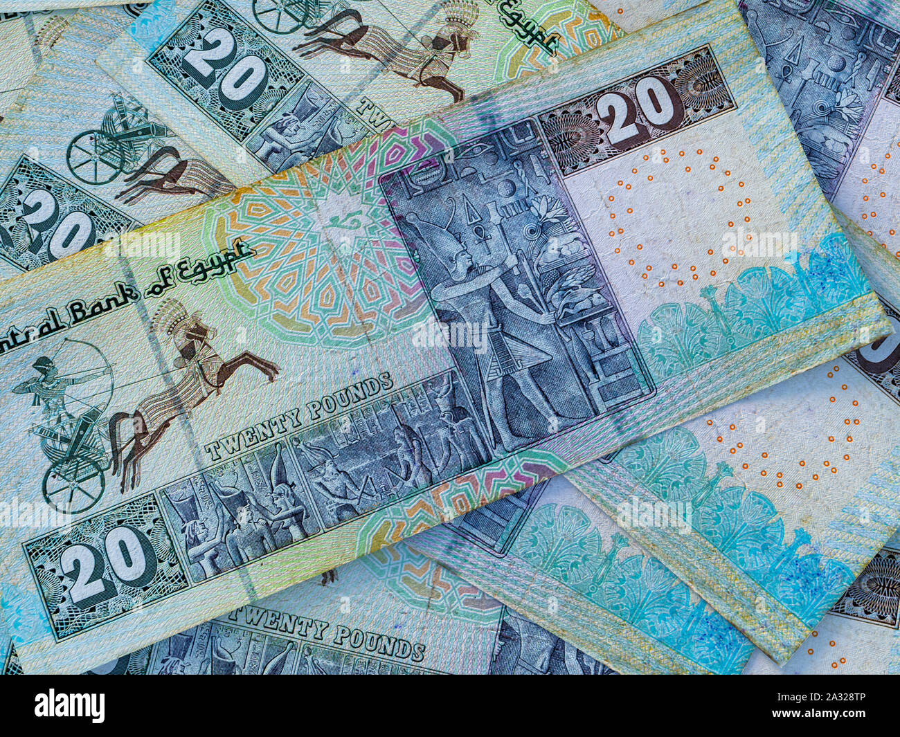 Egyptian pounds. Money of Egypt, business background. EGP. Closeup shot ...