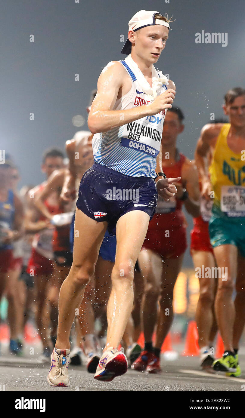 Great Britain's Callum Wilkinson during the 20 Kilometres Race Walk ...