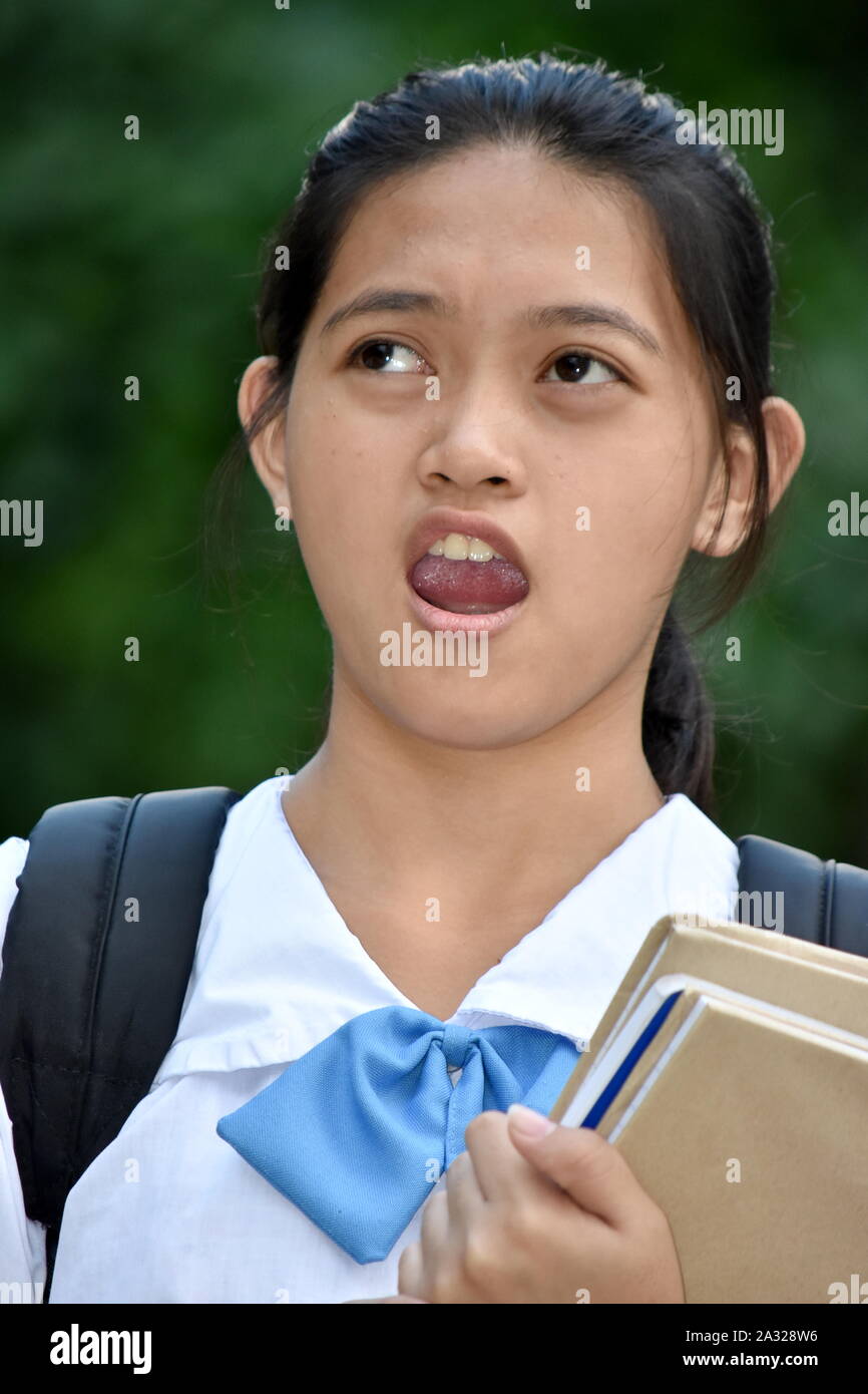 Stressed girl student hi-res stock photography and images - Alamy