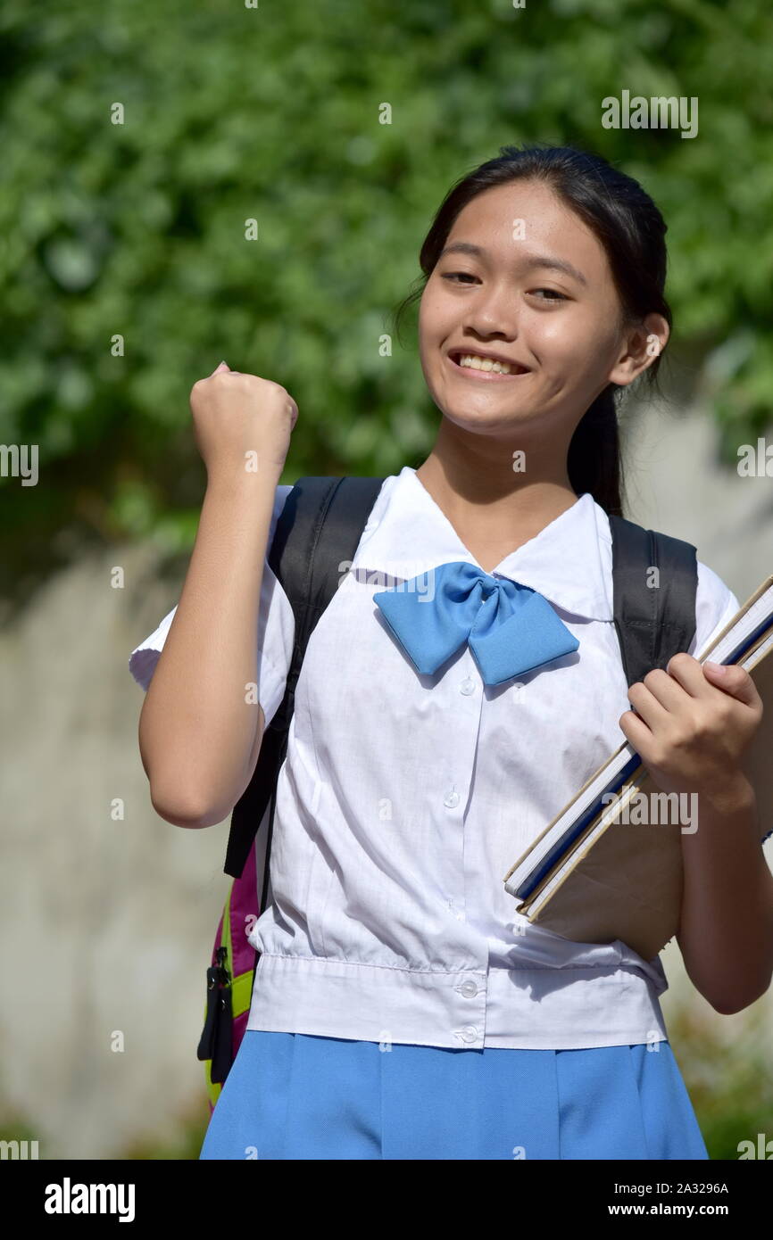 A Girl Student Winner Stock Photo - Alamy