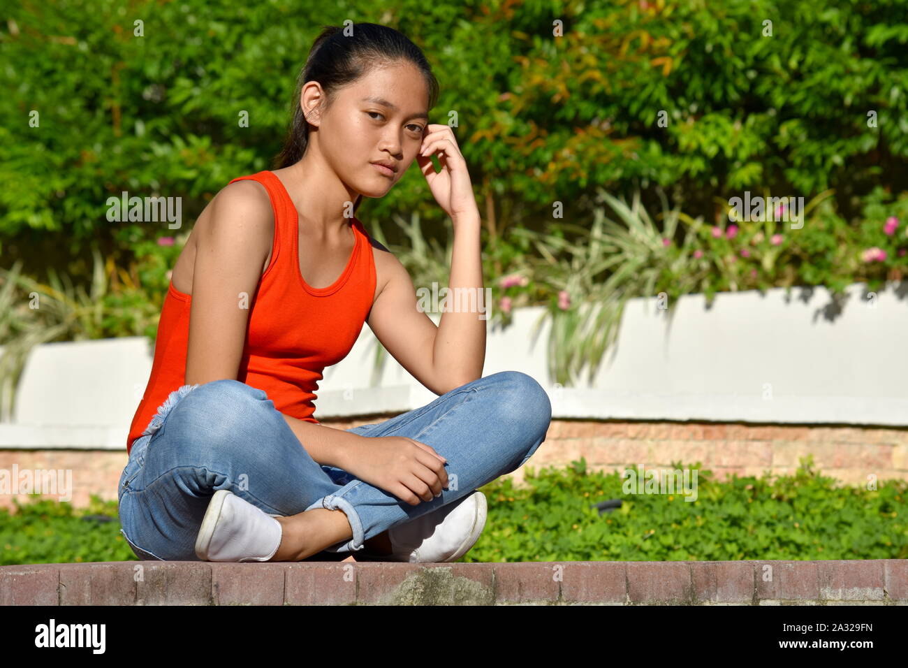 A Teenage Female Decision Making Stock Photo - Alamy