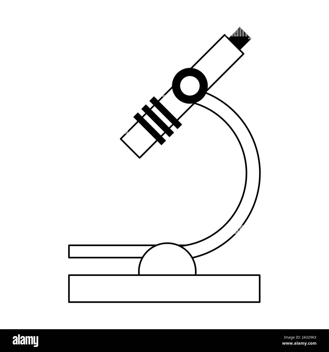 Microscope science icon image Cut Out Stock Images & Pictures - Alamy