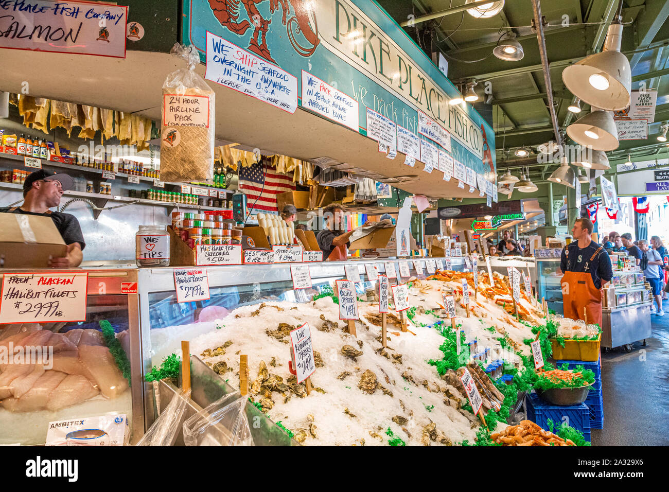 Pike Place Fish Market Stock Photo - Alamy