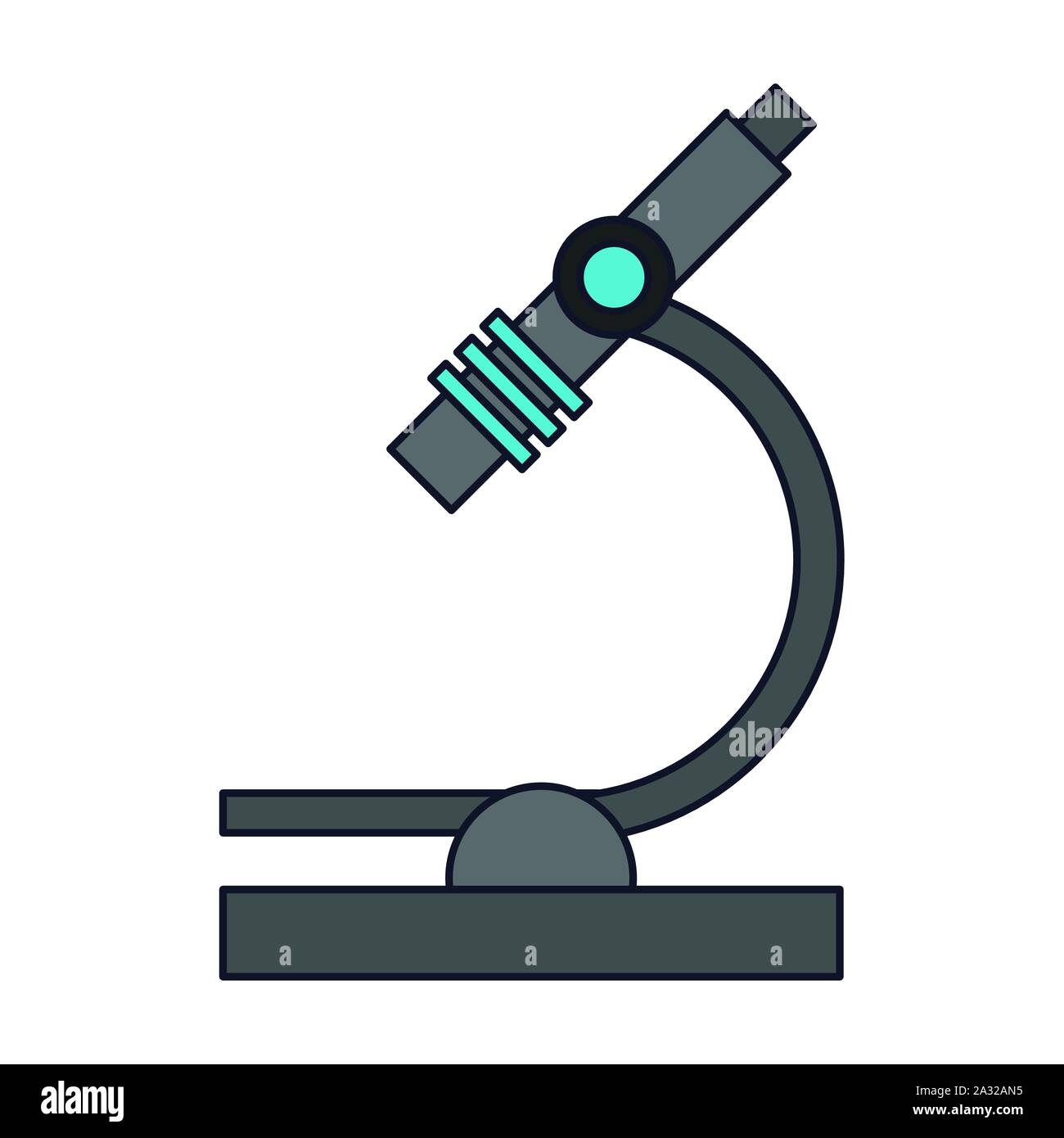 microscope laboratory device isolated icon Stock Vector Image & Art - Alamy