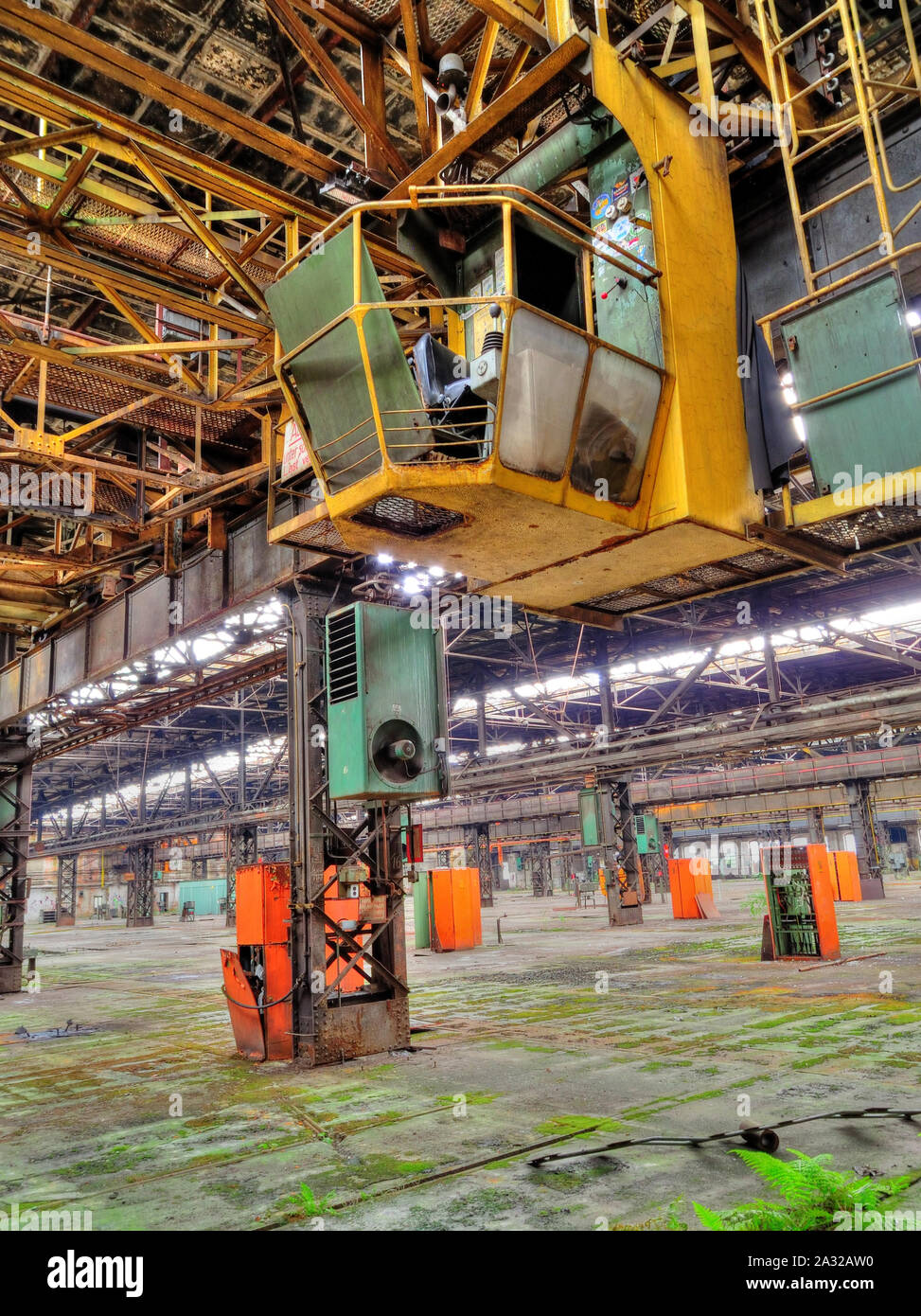 Ceiling crane DDR industry Stock Photo - Alamy