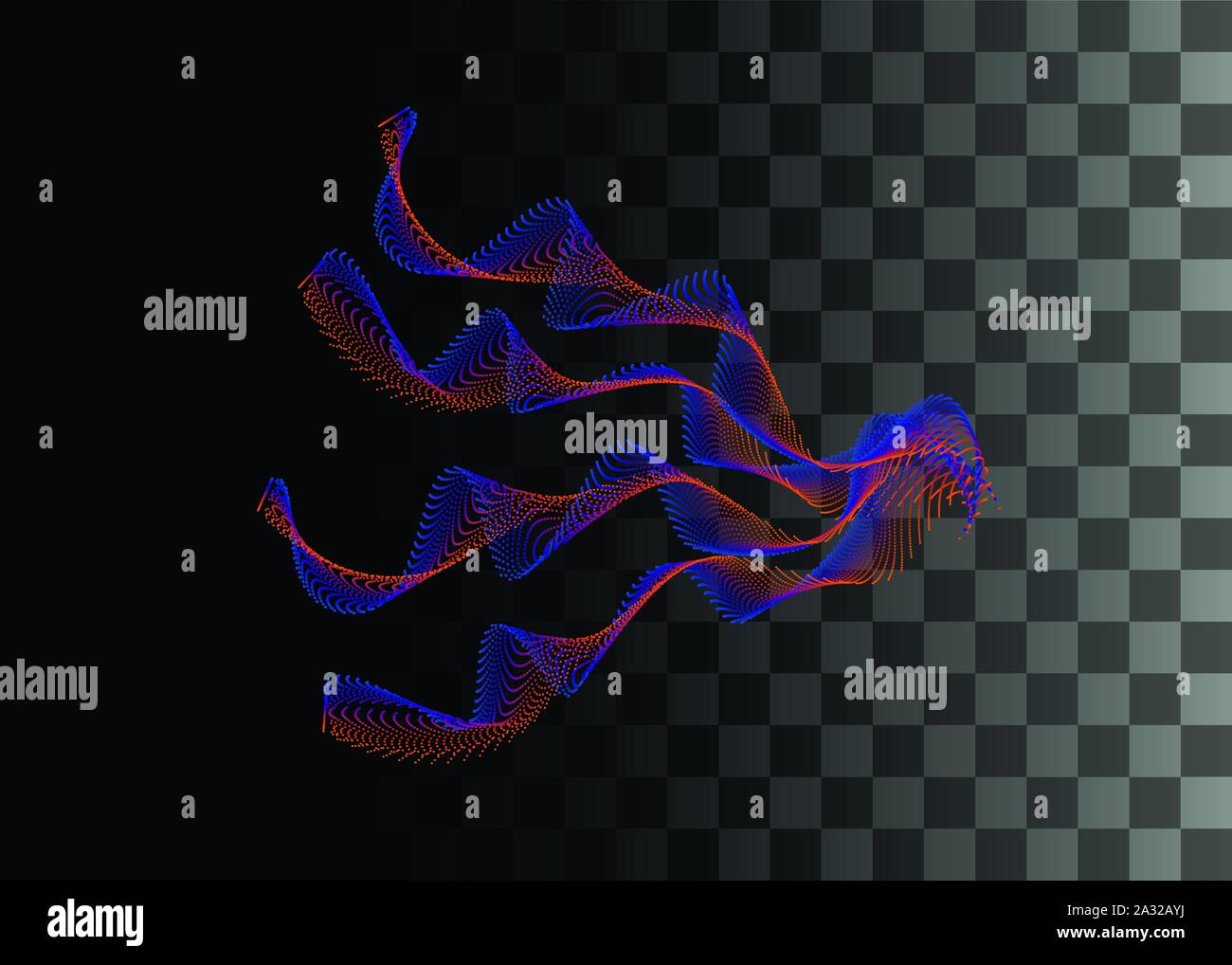 Abstract design element orange and blue color effect vector ...