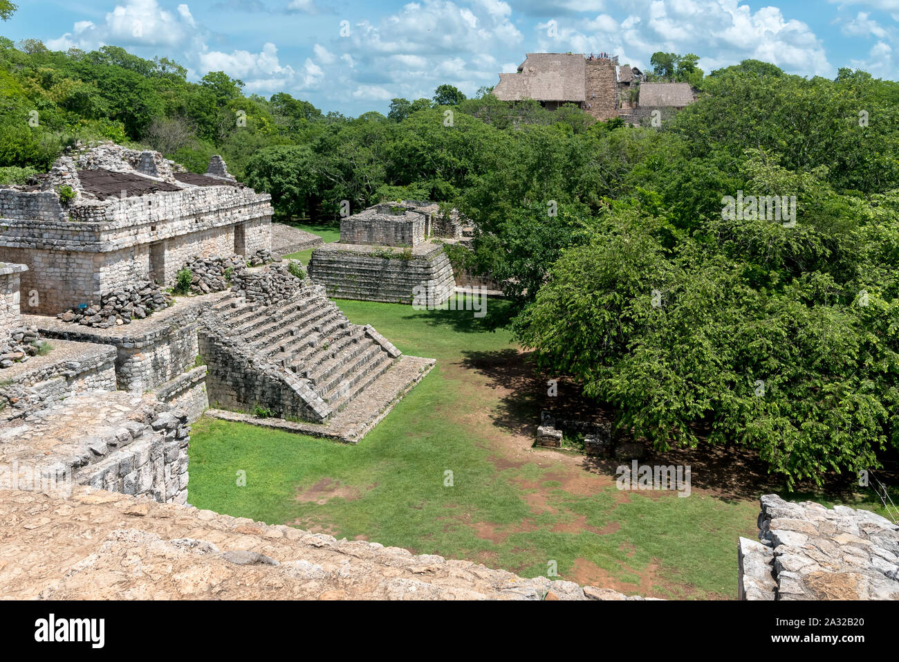 Ruins of the Mayan city of Ek Balam, Yucatan Peninsula, Mexico Stock ...