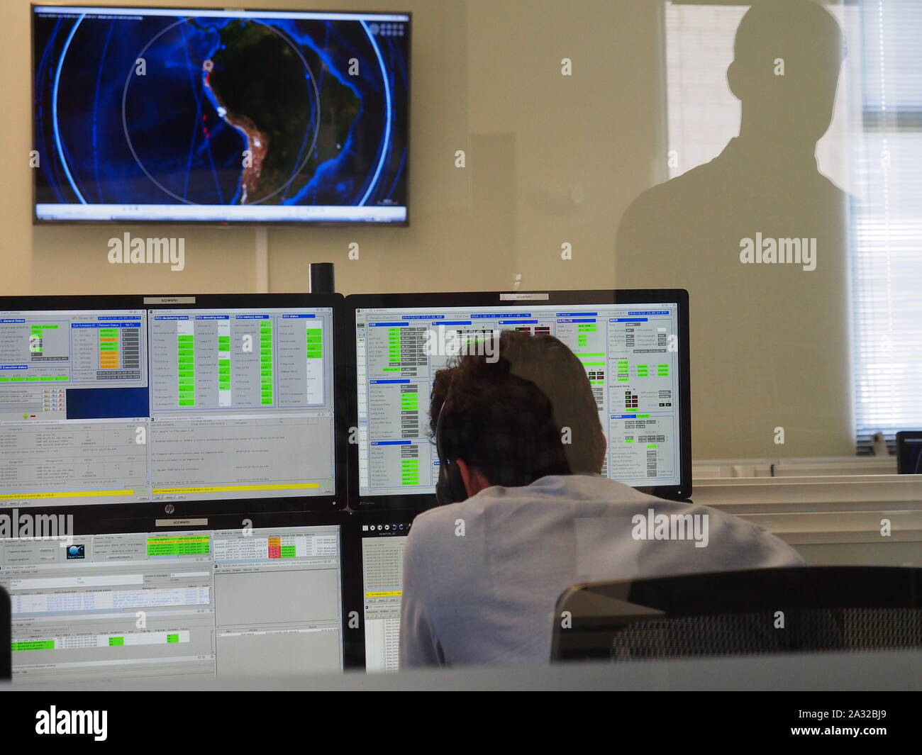 Control room of the PeruSAT-1, the first optical sub-metric satellite ...