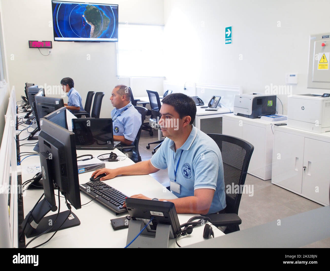 Control room of the PeruSAT-1, the first optical sub-metric satellite ...
