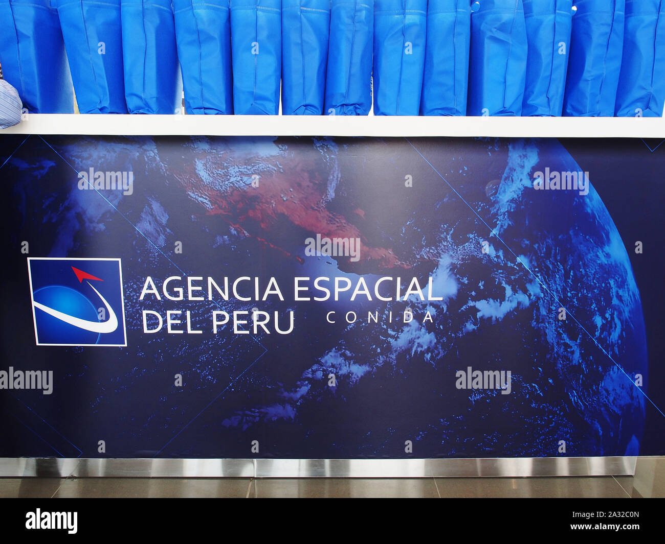 Counter at the headquarters of the PeruSAT-1, the first optical sub ...