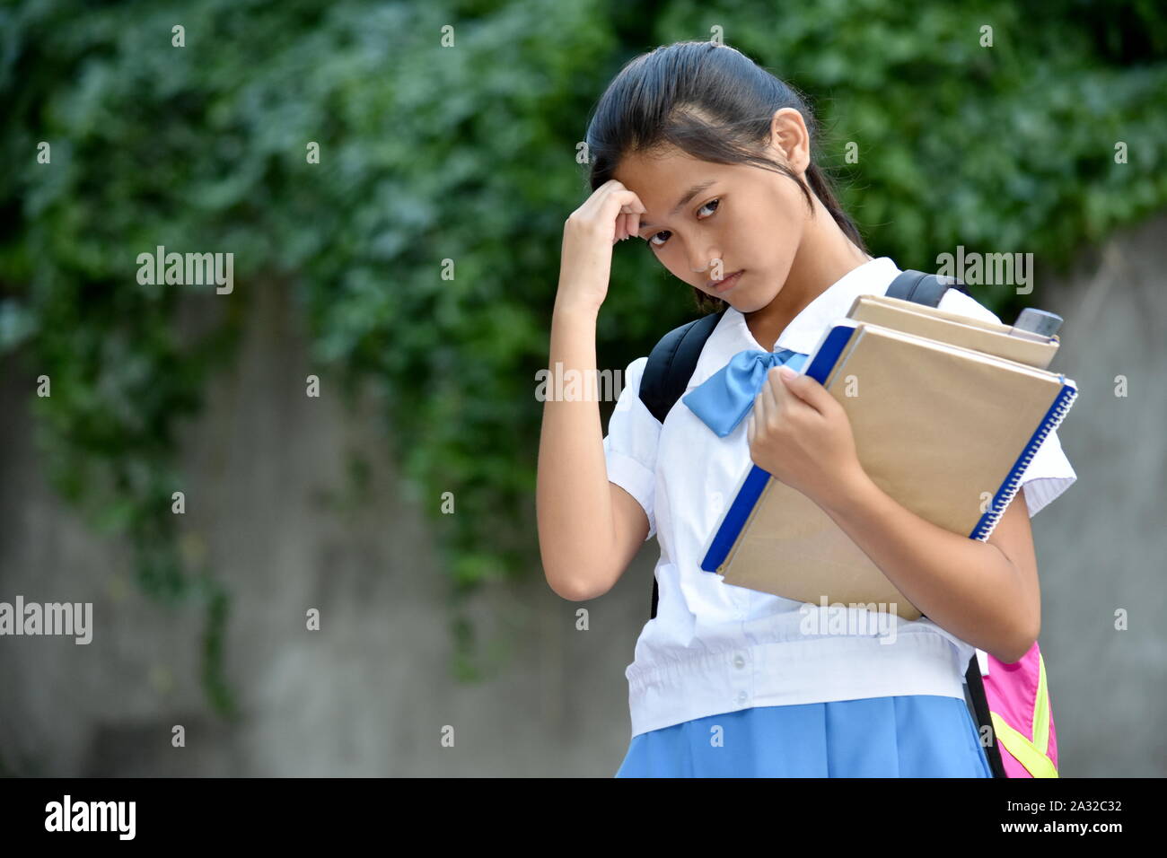 A Girl Student And Sadness Stock Photo - Alamy