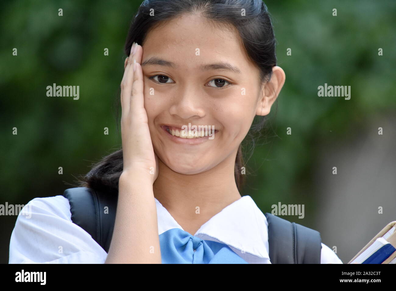 An A Surprised Female Student Stock Photo - Alamy