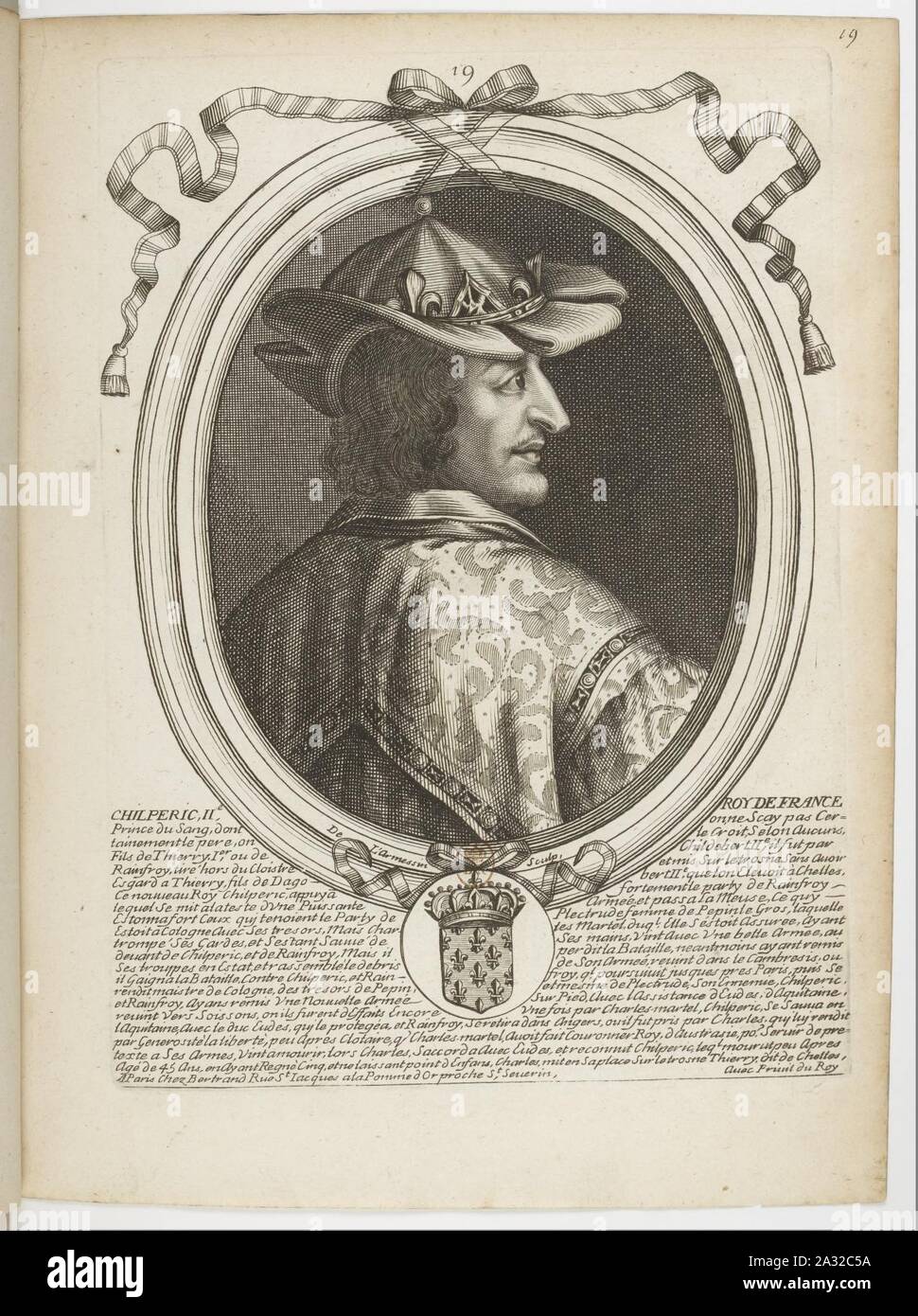 Estampes par Nicolas de Larmessin.f028.Chilpéric II, roi des Francs ...