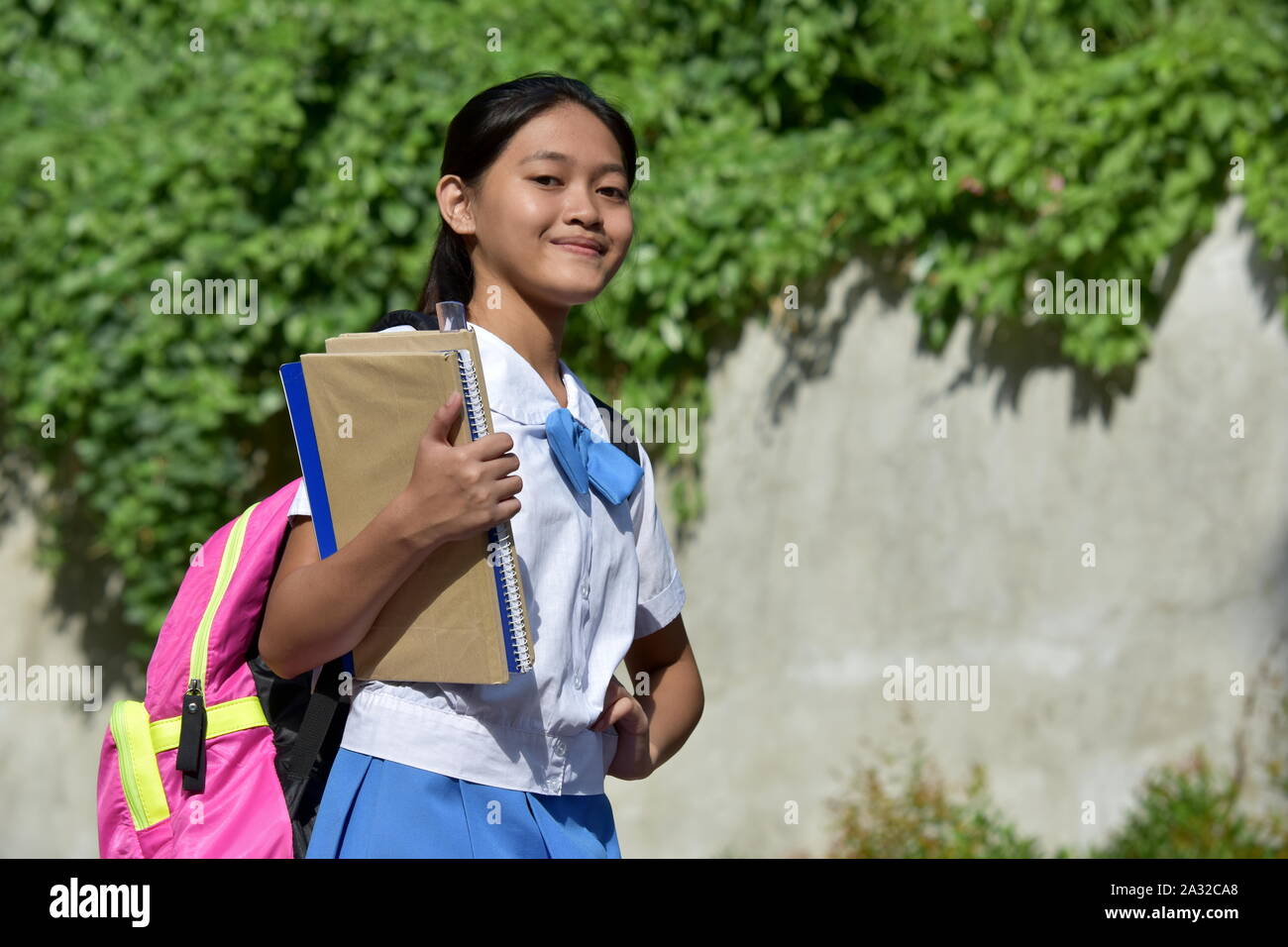 A Cute School Girl Student Stock Photo - Alamy