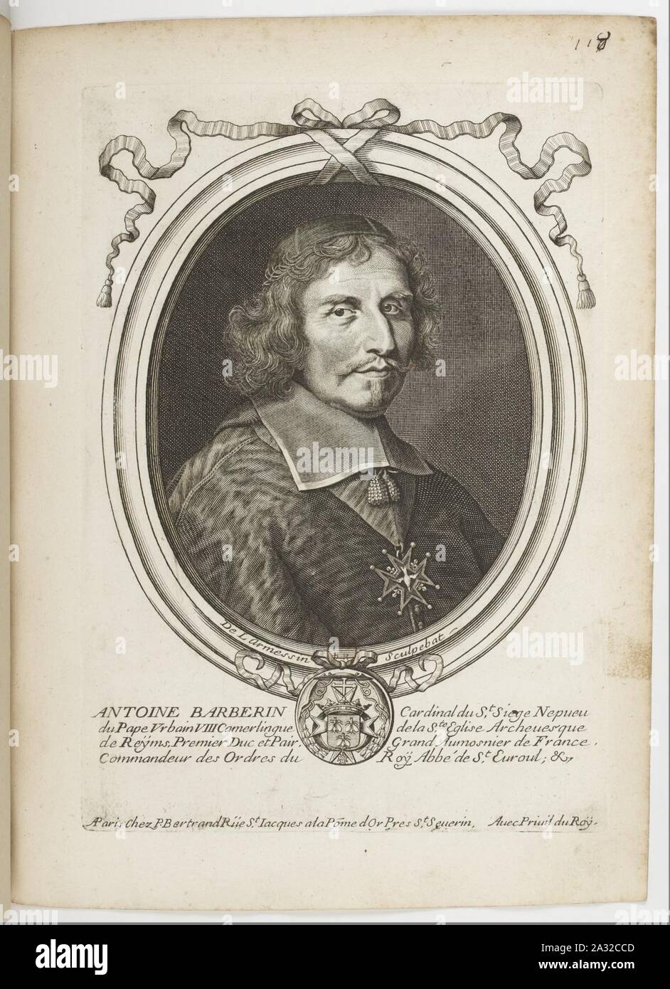 Estampes par Nicolas de Larmessin.f126.Antonio Barberini, cardinal ...