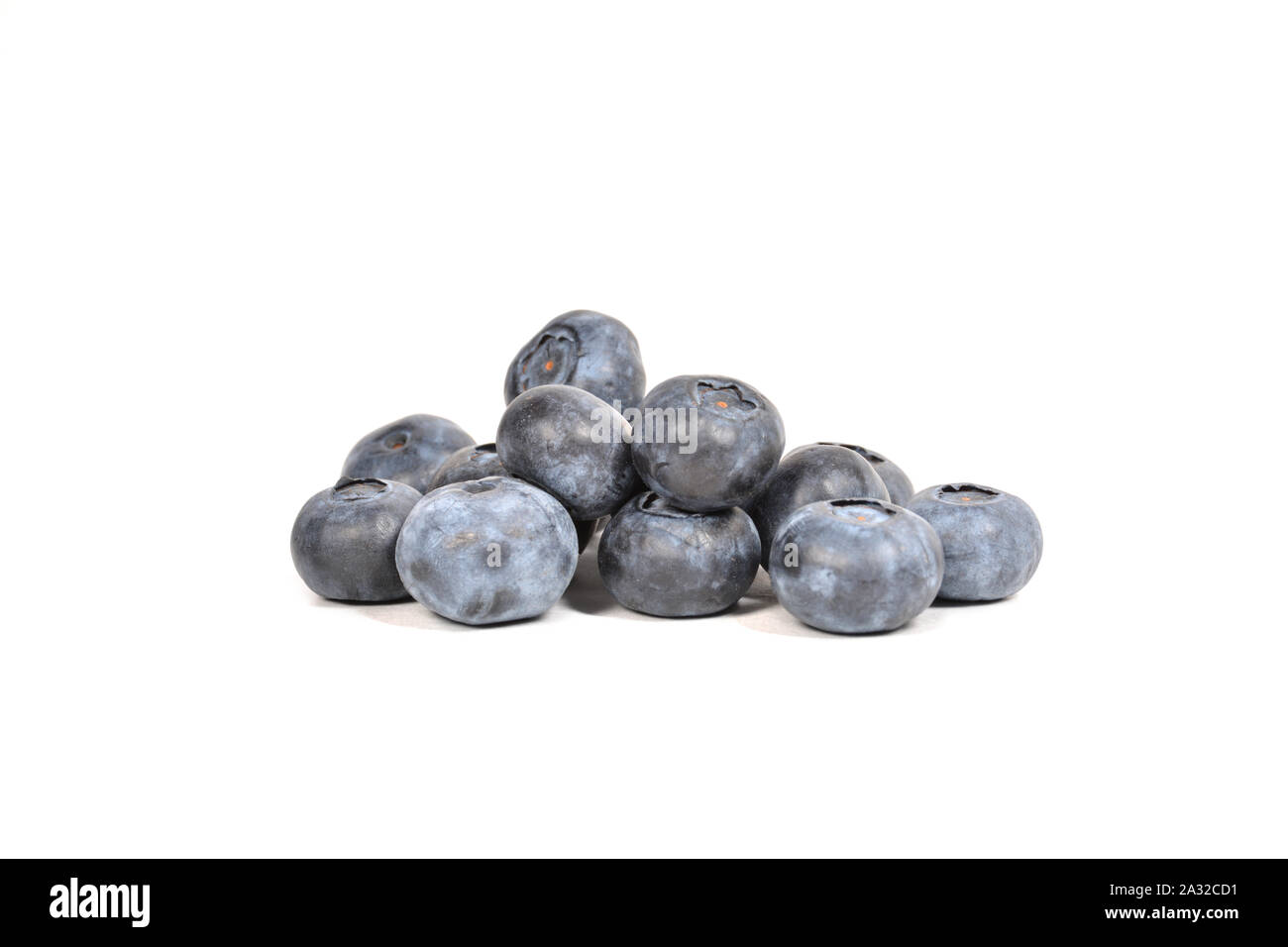 Blueberry pile isolated on white, blue berry pile with copy space Stock ...