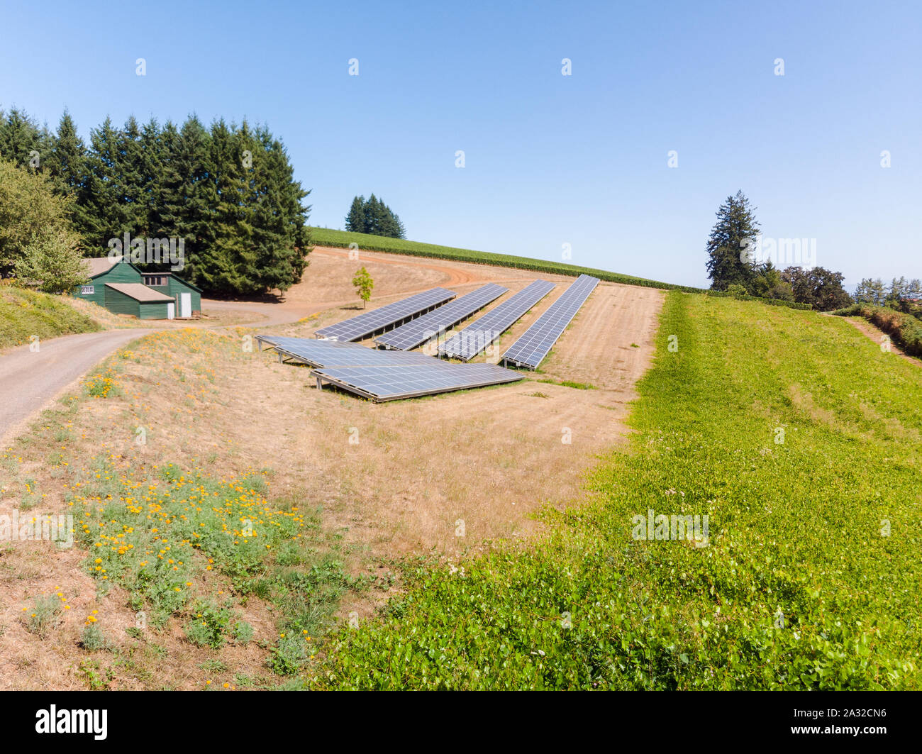 Solar array aerial hi-res stock photography and images - Alamy