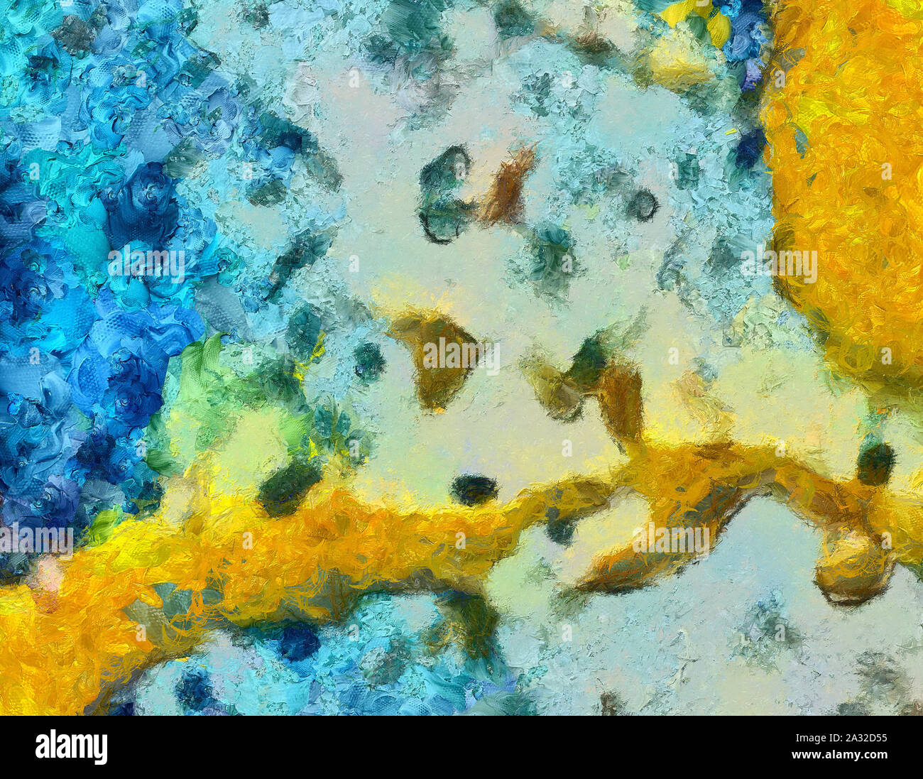 Original abstract painting at canvas. Mixed media pattern. Hand drawn ...