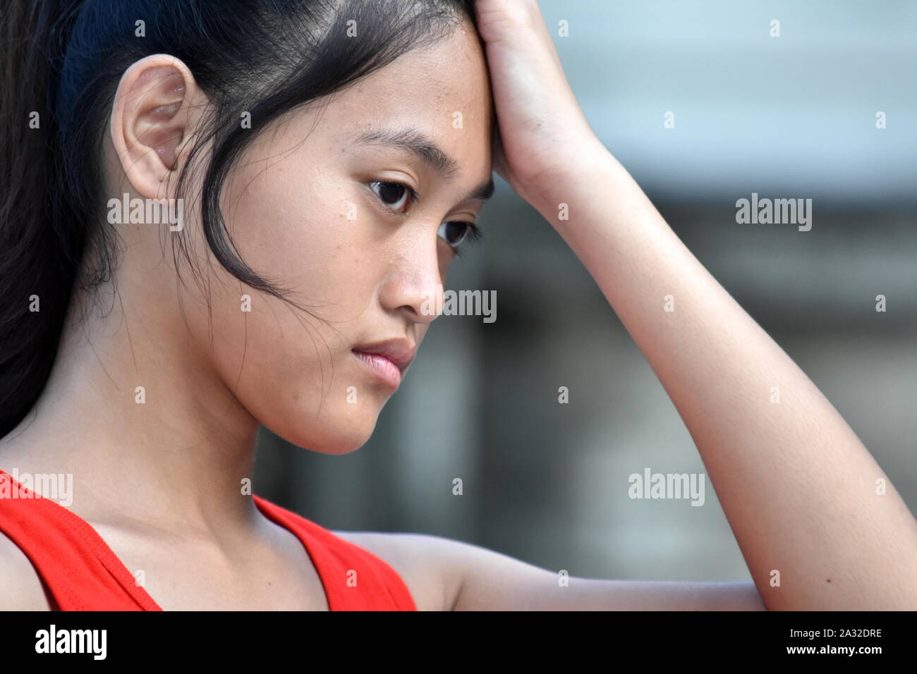 An A Quiet Cute Minority Person Stock Photo - Alamy