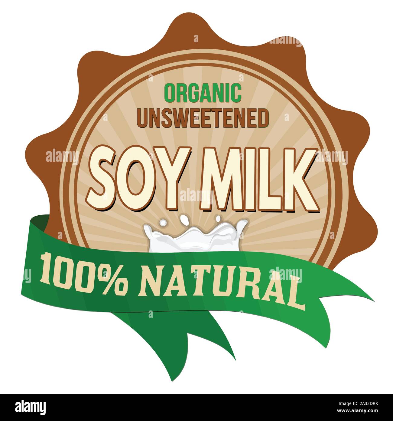 Soya milk isolated Stock Vector Images - Alamy
