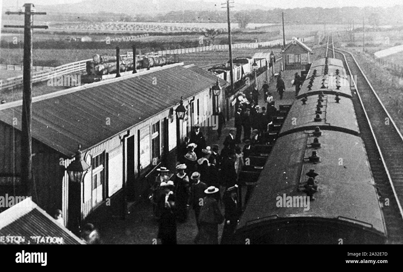Eston railway station 1902 Stock Photo - Alamy