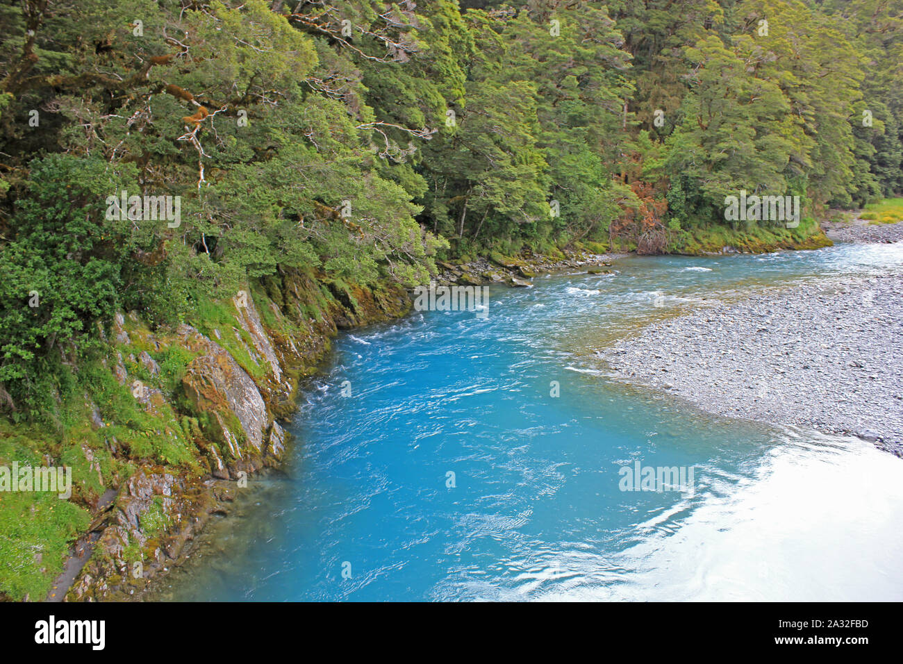 Deep blue pools at the blue pools walk Stock Photo - Alamy