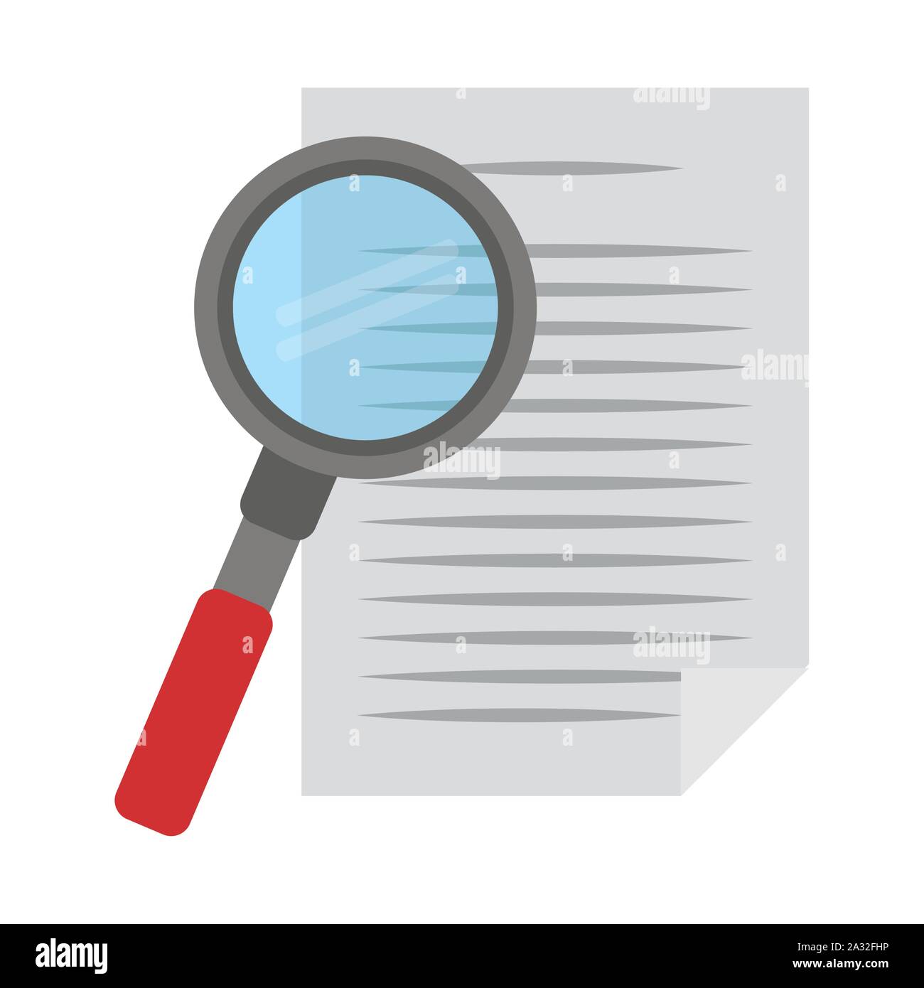 magnifying glass and paper page design Stock Vector Image & Art - Alamy