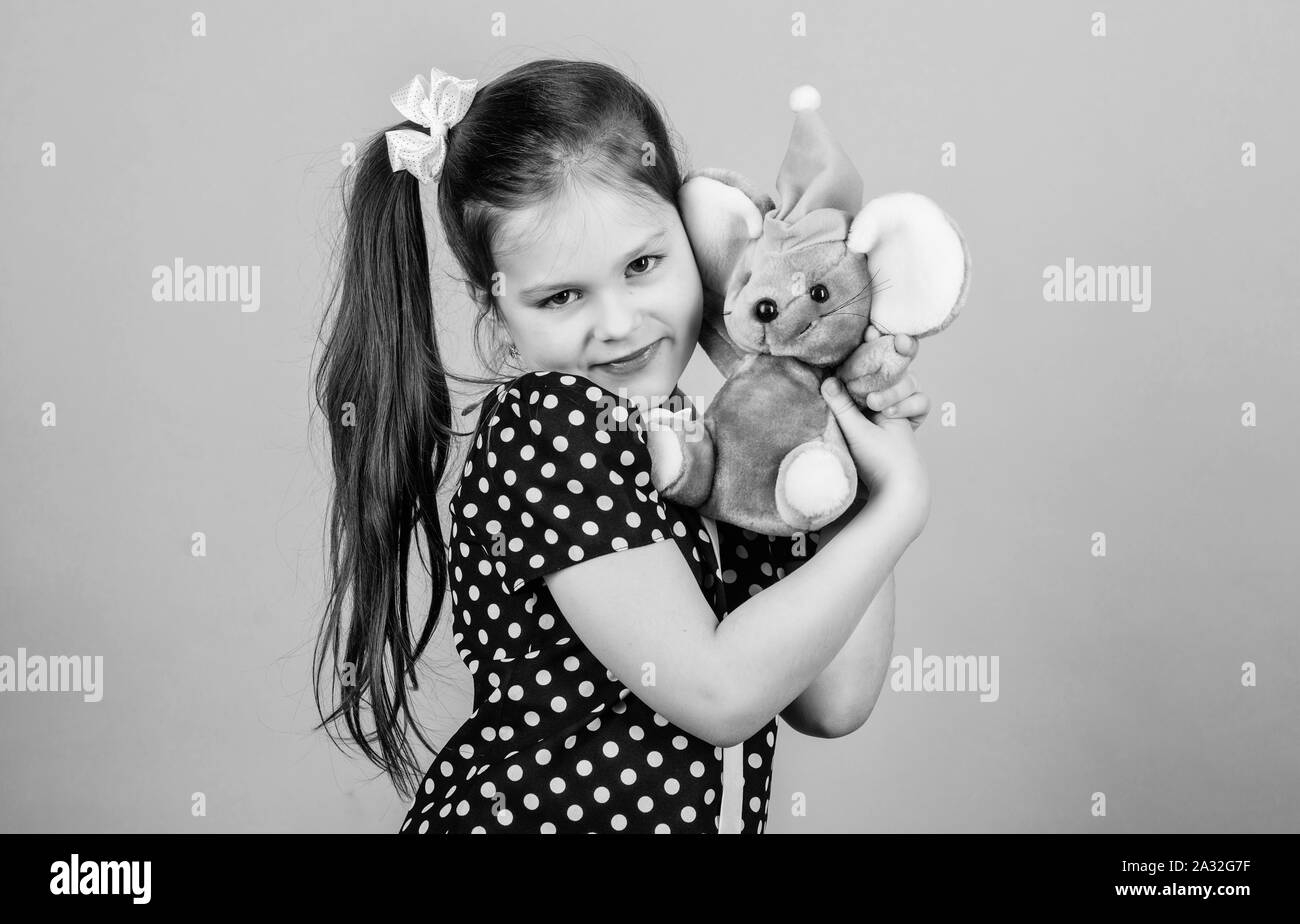 Her favorite toy. happy childhood. Birthday. playground in kindergarten ...