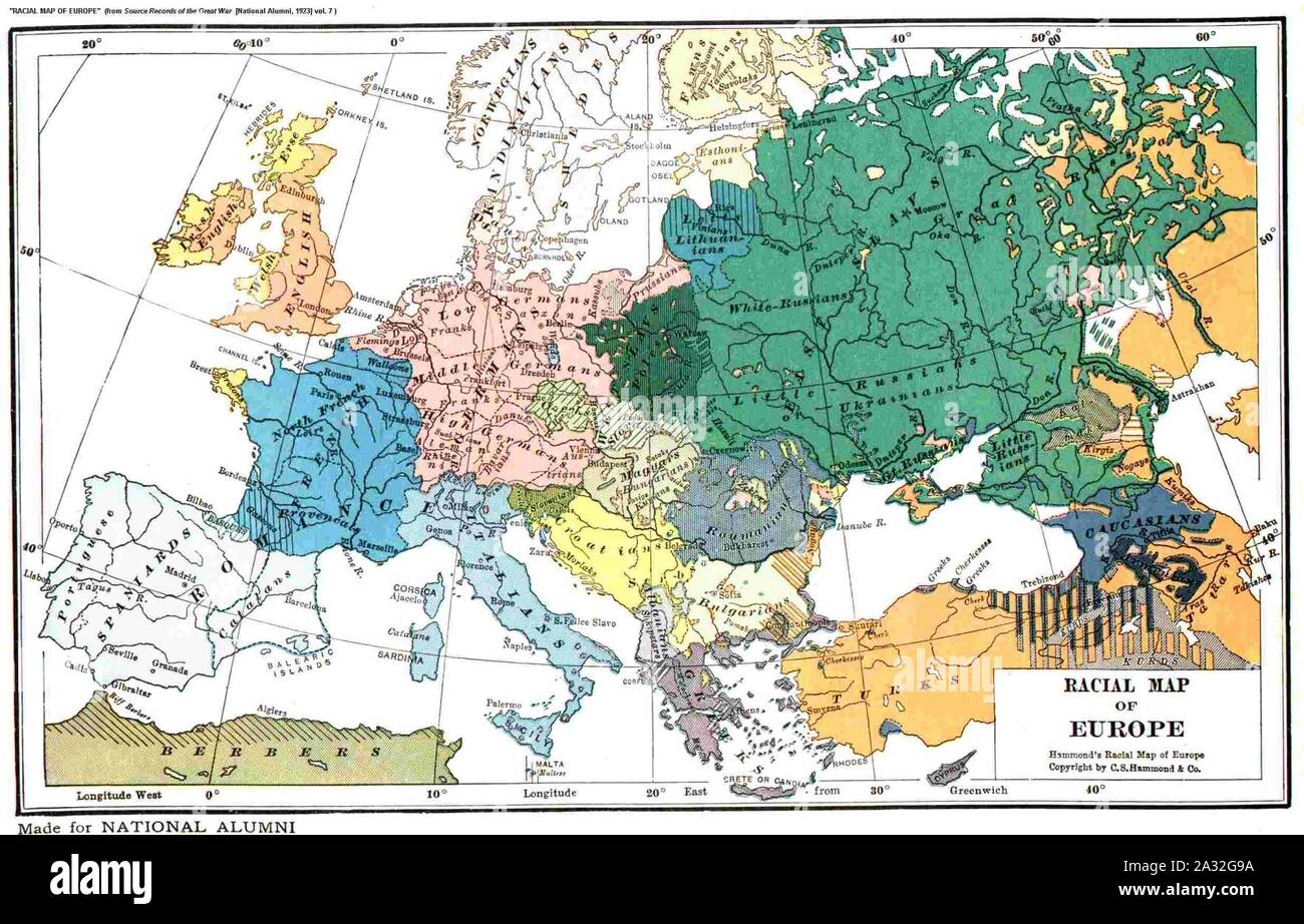Ethnic map europe 1923 Stock Photo - Alamy Ethnic map europe 1923 Stock Photo - Alamy