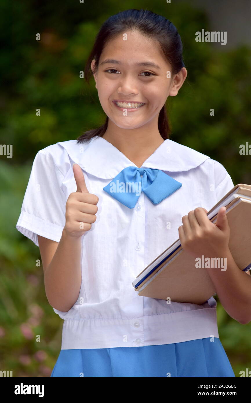 School thumbs up teens hi-res stock photography and images - Alamy