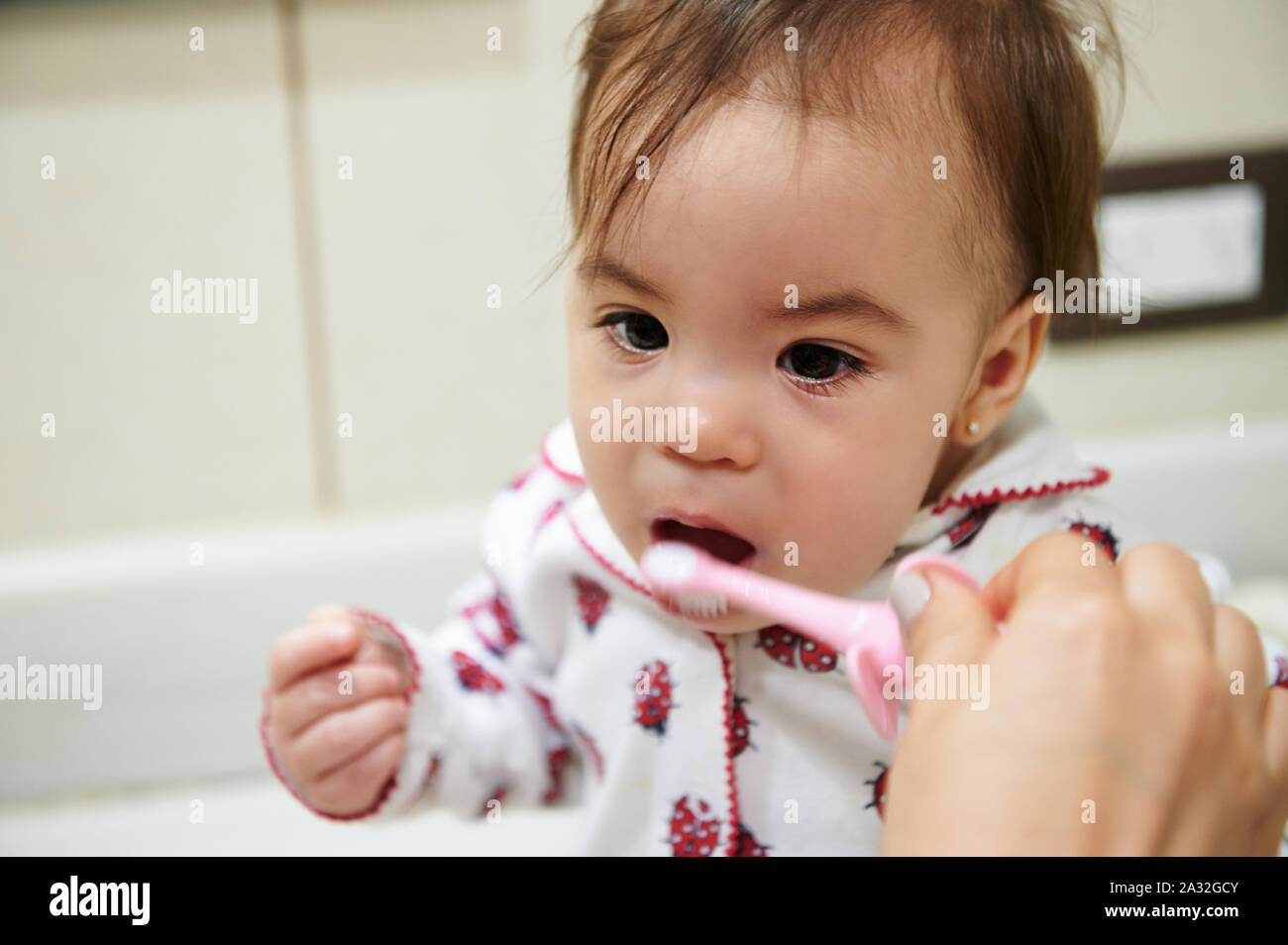 Baby with teeth hi-res stock photography and images - Alamy