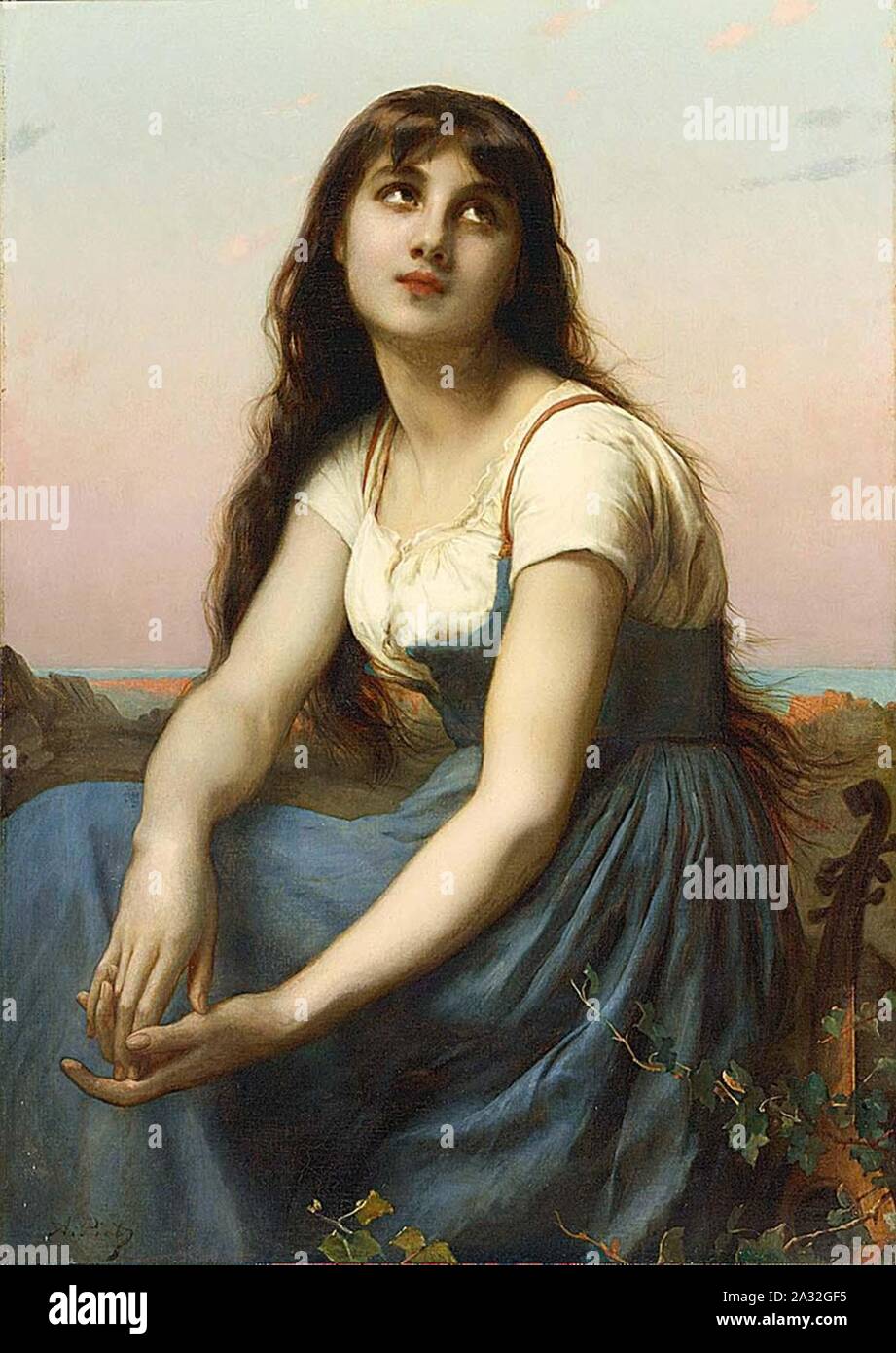 Etienne Adolphe Piot - A Young Beauty Stock Photo - Alamy