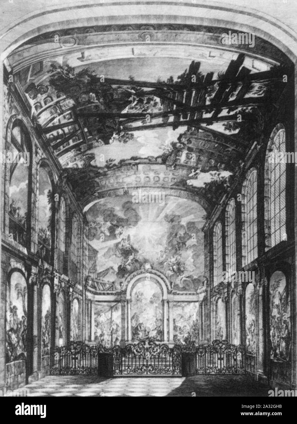 Etienne Fessard - View of the Foundlings' Chapel in Paris Stock Photo ...