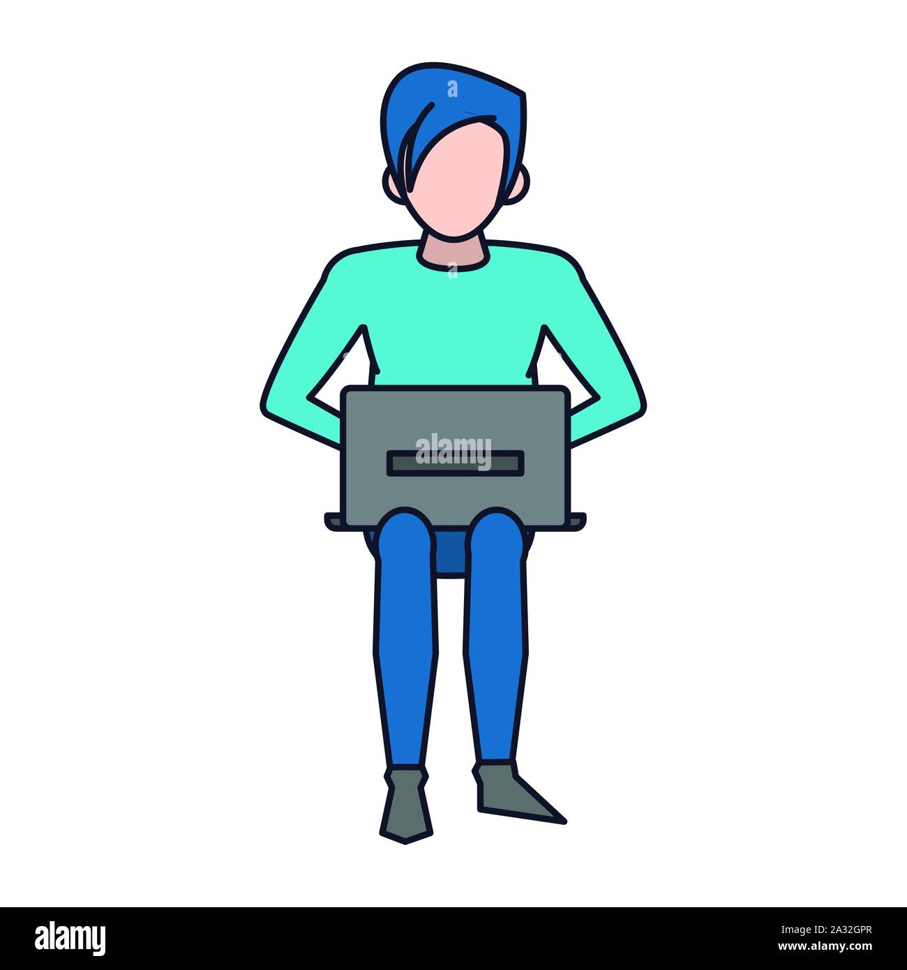 avatar man and technology design Stock Vector Image & Art - Alamy